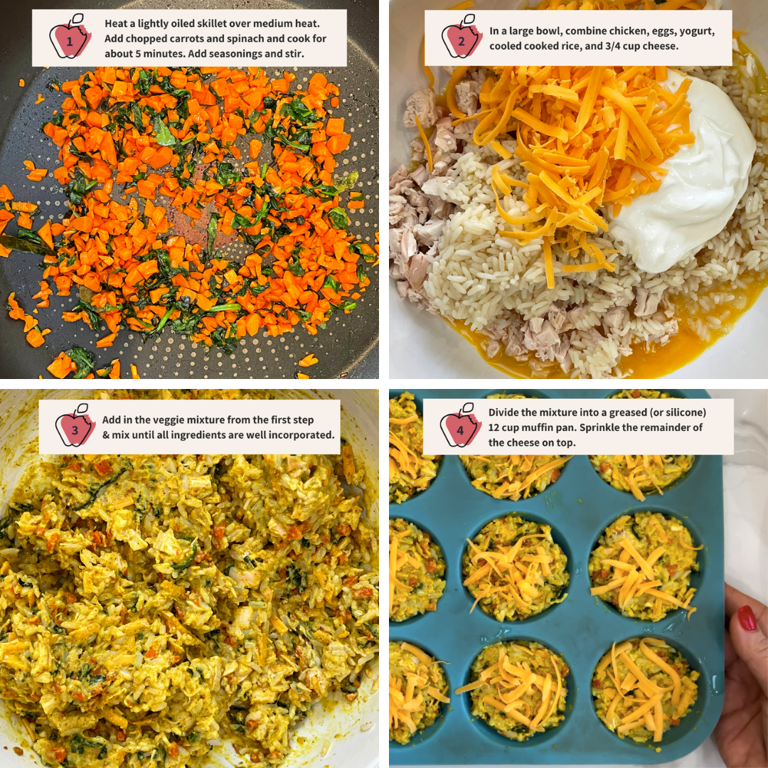 Chicken curry rice cups: an easy way to serve chicken curry for babies ...