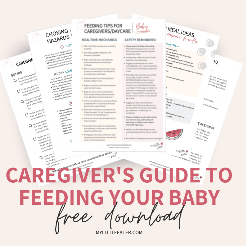 A caregiver guide to BLW: how to prepare others to serve solids safely ...