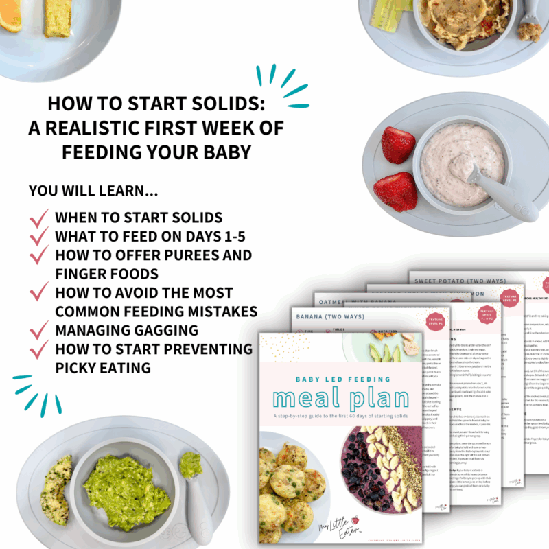 A realistic example of the first 7 days of starting solids (+ simple ...